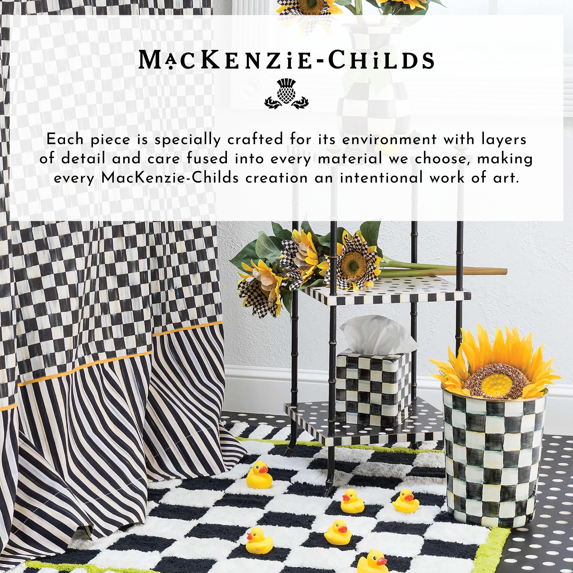 MACKENZIE-CHILDS Courtly Check Bistro Oven Mitt, Cute Hot Oven Mitt, Decorative Kitchen Pot Holder