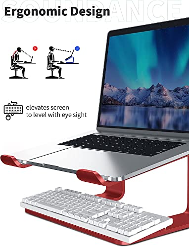 Laptop Stand for Desk Aluminum Computer Stand for Laptop Riser Holder Notebook Stand Compatible with MacBook Air Pro, Dell, HP, Lenovo Samsung, Alienware All Laptops 11-17.3β (Red)