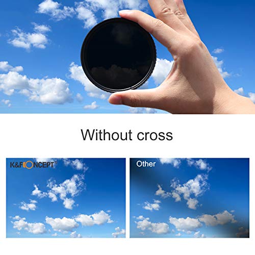K&F Concept 62mm Fader ND Filter Neutral Density Variable ND2 to ND32 ND2-ND32 for Camera Lens NO X Spot Nanotec Ultra-Slim Weather-Sealed