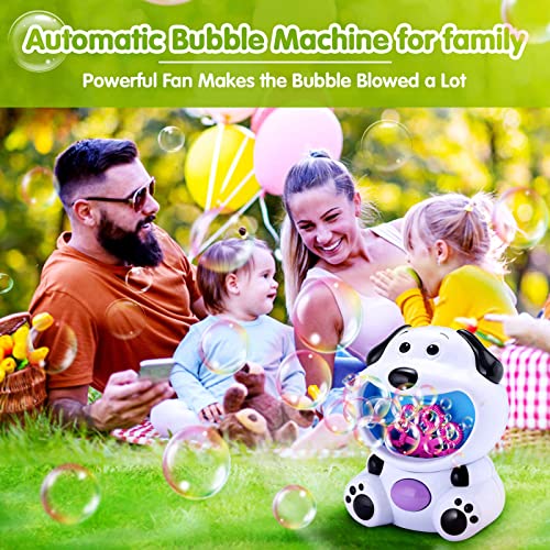 Kid Odyssey Bubble Machine, Dog Bubble Blower with 4 fl oz Bubble Solution Refill, Non-Toxic Bubbles for Kids, Automatic Bubble Machine for Parties, Bubble Toys for Indoor Outdoor