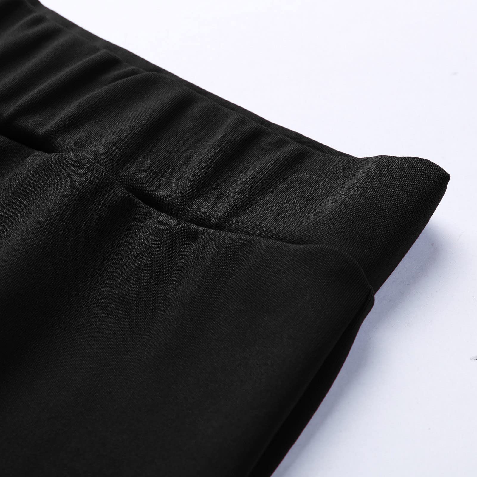 No Boundaries Yoga Pants Plus Size Women's Casual Summer Solid Elastic High Waist Slim Pant Yoga Stretch Pencil Pants Black