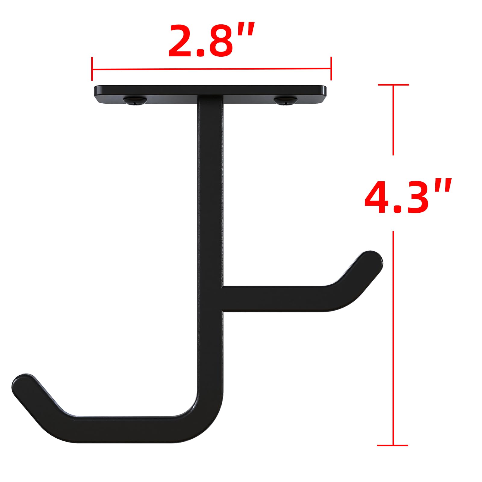 YTAIMITOP Banana Hook Under Cabinet, Banana Hanger to Keep Bananas Fresh, Metal Banana Holder Hook Under Cabinet, Space Saving, Screw-Mounted Black