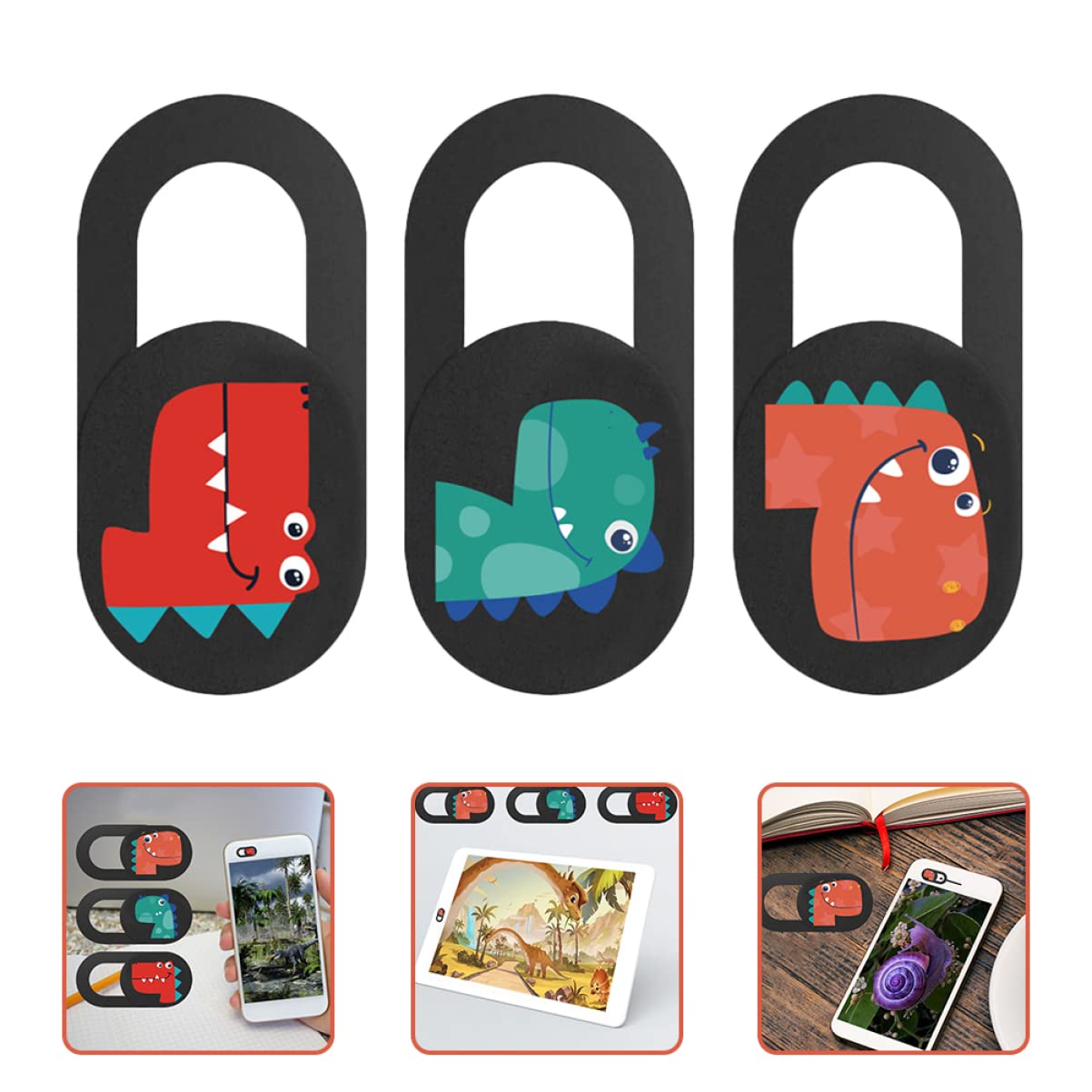 SOLUSTRE Computers Laptops Computers Laptops Laptop Web Sticker and Slide Camera Computer Slider Cartoon Protector Pattern Lens Your Blocker Cover Phone Webcam Privacy Camera Slider Camera Slider