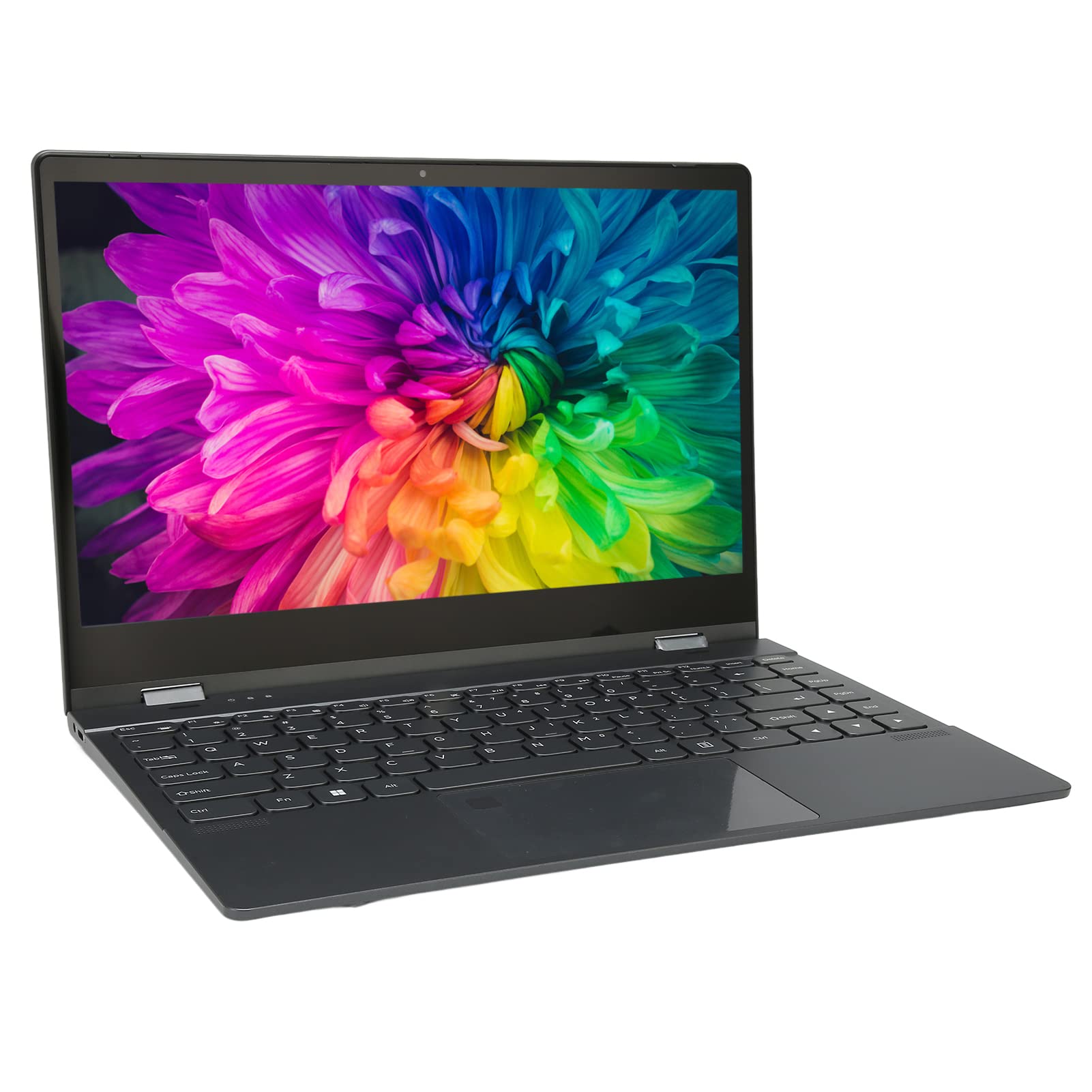 Laptop, 12G RAM Fingerprint Unlock Four Modes 14.1 Inch Laptop 360 Degree Flip for Windows 10 11 (US Plug 512GB)