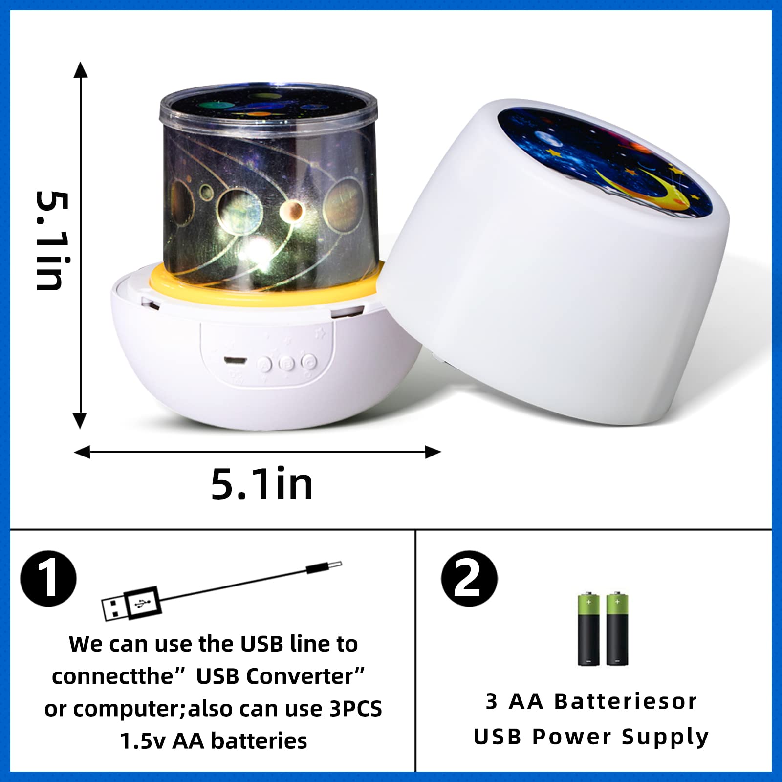 Unicorn Star Night Light Projector for Girls, Kids Constellation Galaxy Projector, Boys USB Night Light 360 Degree Rotating Planet Night Lighting Projection Lamp