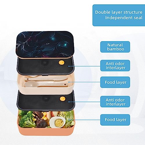 The Girl In The Dream Adult Lunch Box, Bento Box, With Cutlery Set Of 3, 2 Compartments, Rectangular, Lunch Box For Adults