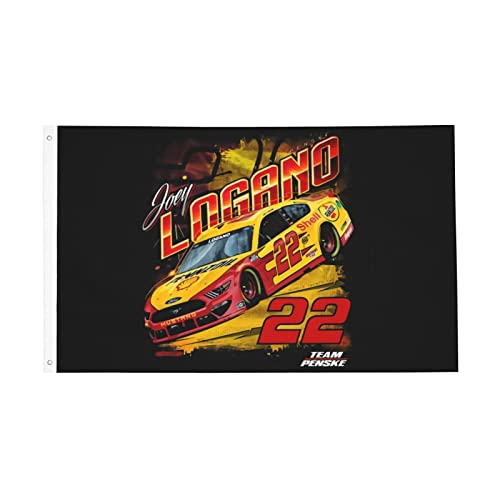 Joey Logano 22 3x5 Ft Flag Double-Sided Printing Banner Indoor Outdoor Decorative Flags Metal Grommets Durable