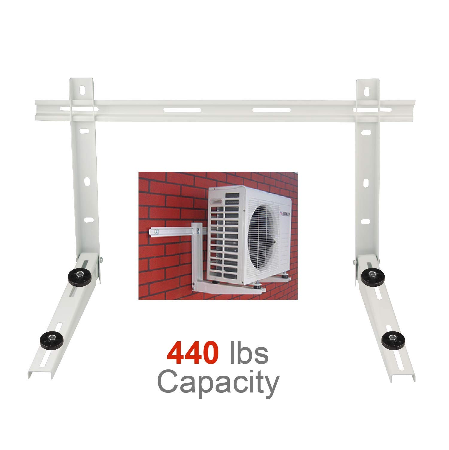 LBG Products Outdoor Wall Mounting Bracket for Ductless Mini Split Air Conditioner Condenser Units,Heat Pump Systems,Support up to 440lbs(9000-36000BTU)