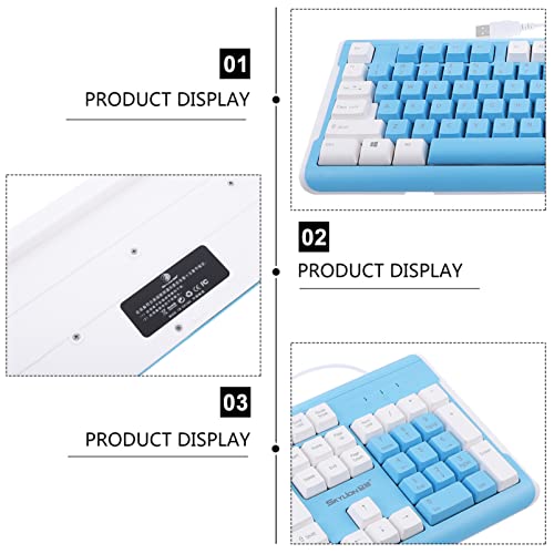 SOLUSTRE Mechanical Keyboard Computer Keyboards 2 Pieces USB Gaming Keyboard Laptop Keyboard RGB Backlight Keyboard Wired USB Keyboard Wired RGB Backlit Mechanical Keyboard Computer Keyboards