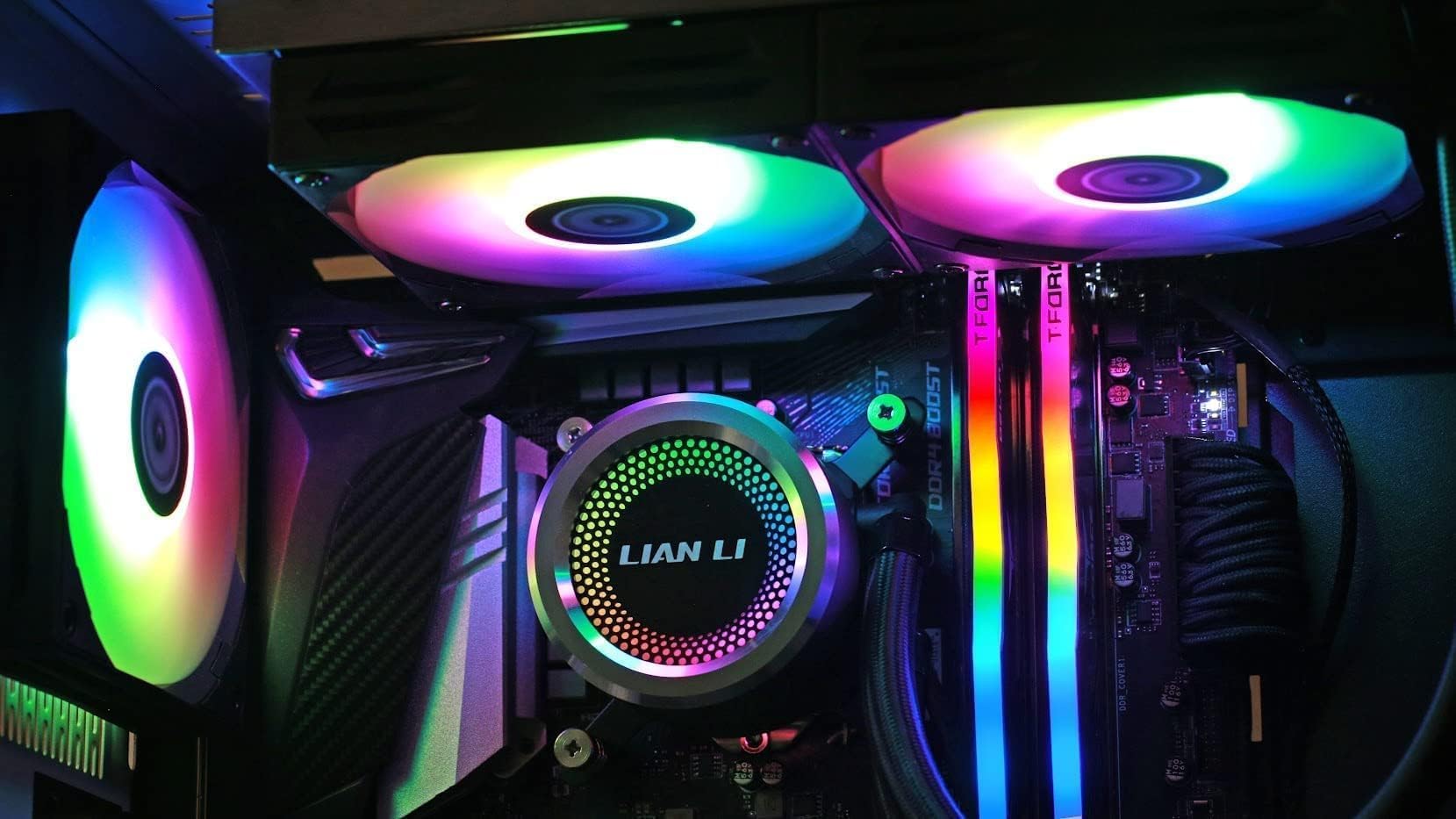 Lian Li Galahad AIO240 RGB Black Dual 120mm Addressable RGB Fans AIO CPU Liquid Cooler - GA240B (Galahad AIO 240 Black)