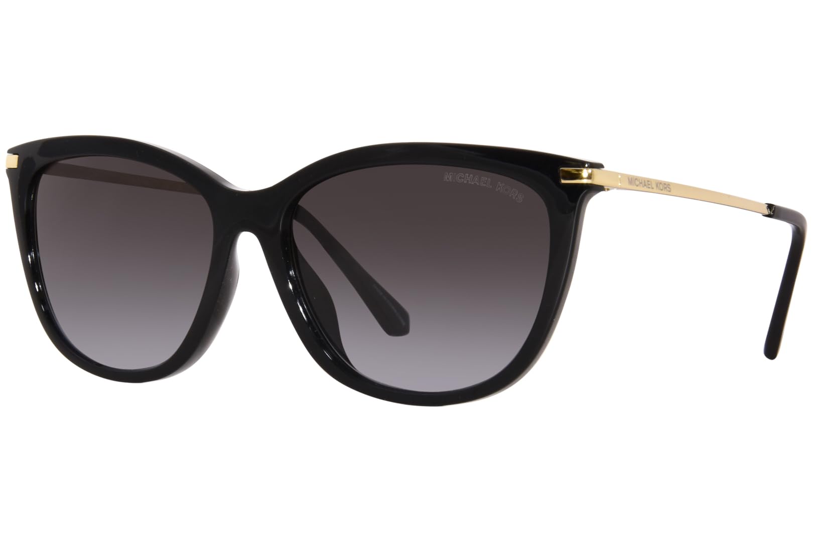 Michael Kors Women's Round Fashion Sunglasses, Black/Dark Grey Gradient, One Size