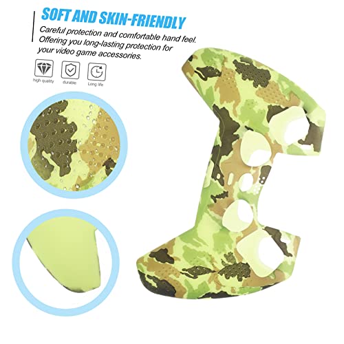 SOLUSTRE Protector Conter Green Handle Silicone Protection Light Game Cover Protective Gamepad Pad Case Grip