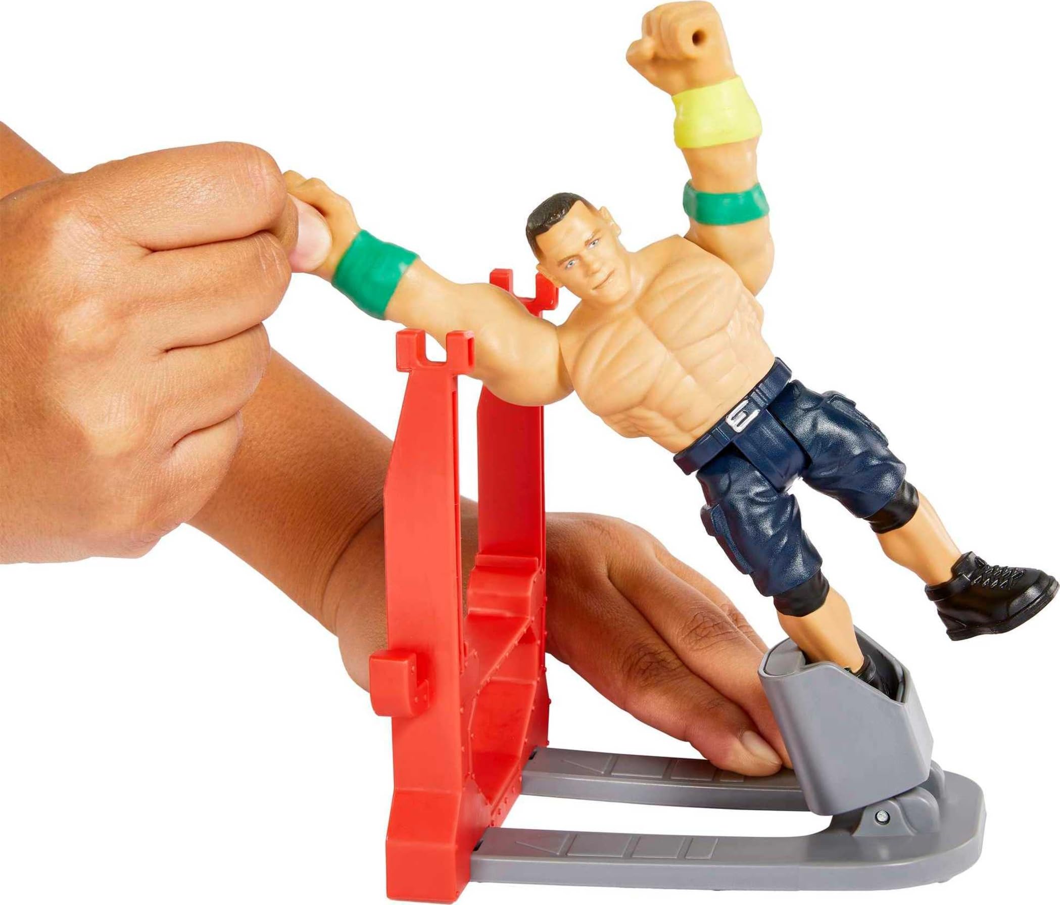Mattel WWE John Cena Bend 'n Bash Stretching Action Figure with Accessories, 5.5-inch