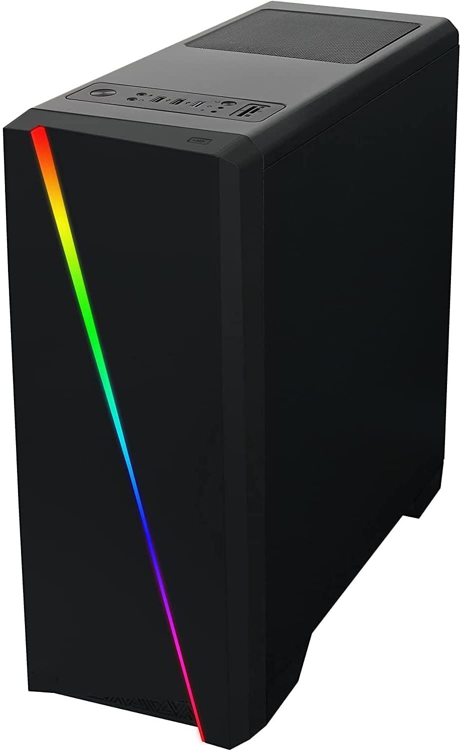 Ssrotho Gaming PC Windows 10 Professional Desktop Tower Computer, Intel Quad-Core i7 3.4Ghz, 16GB RAM, 1TB SSD, WiFi Adapter, GeForce GT 1030 2GB GDDR5, RGB Lighting Case, Black