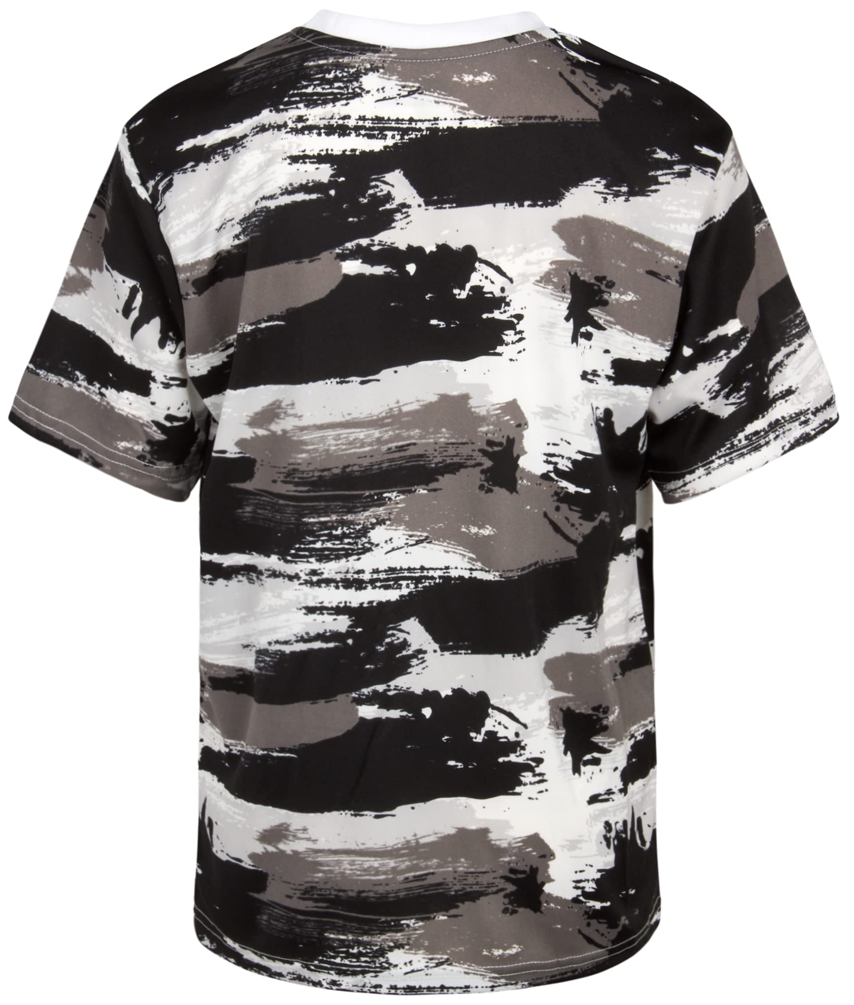 RBX Boys’ Athletic T-Shirt – 3 Pack Active Performance Dry-Fit Sports Tee (8-20), Size 10-12, Castle Rock/Black/White