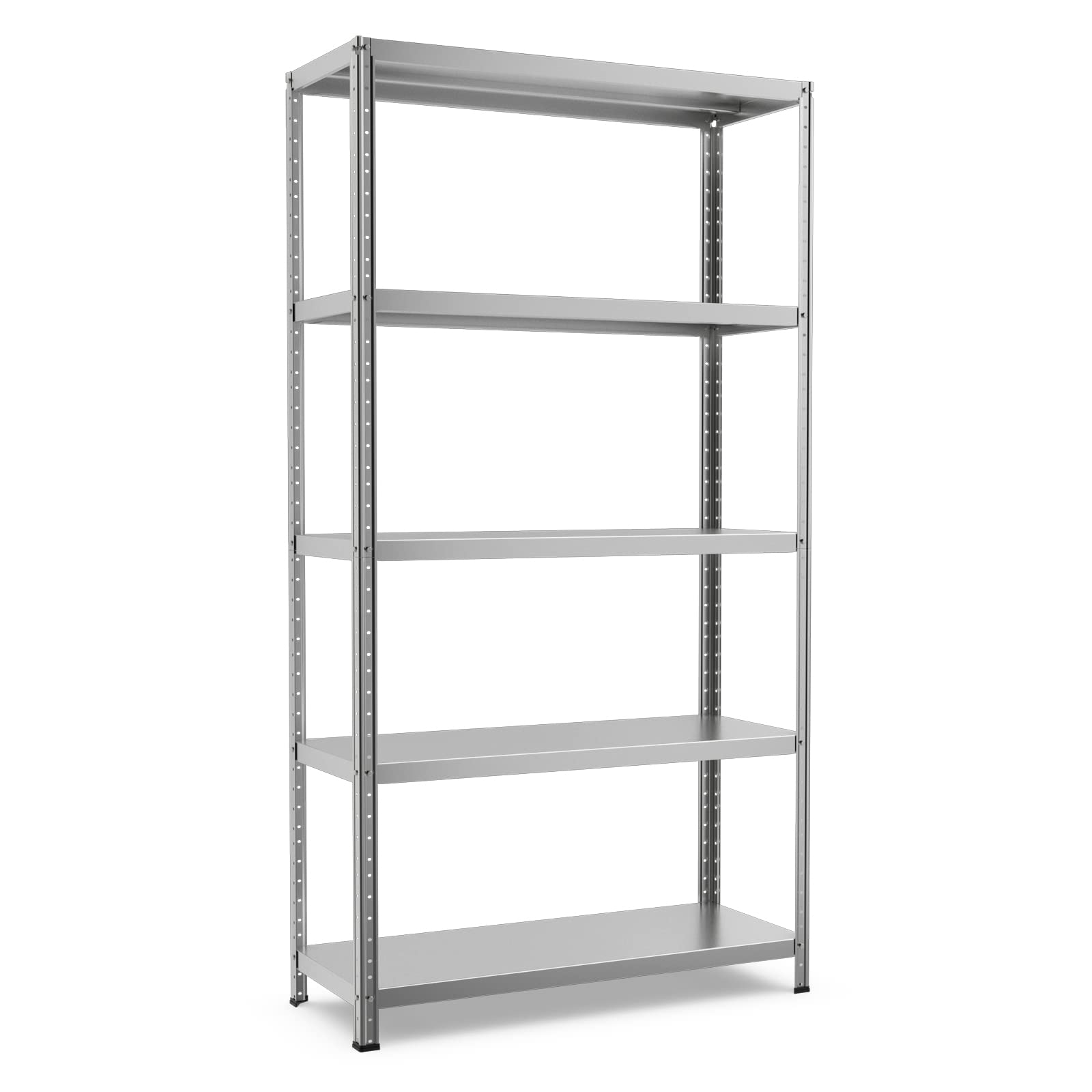 Tangkula Garage Storage Shelves, 74In 5-Tier Metal Shelving Unit for Storage, Adjustable Heavy Duty Storage Rack with 1433LBS Weight Capacity for Garage Warehouse Basement, 39 x 16 x 74 Inch (2, Grey)