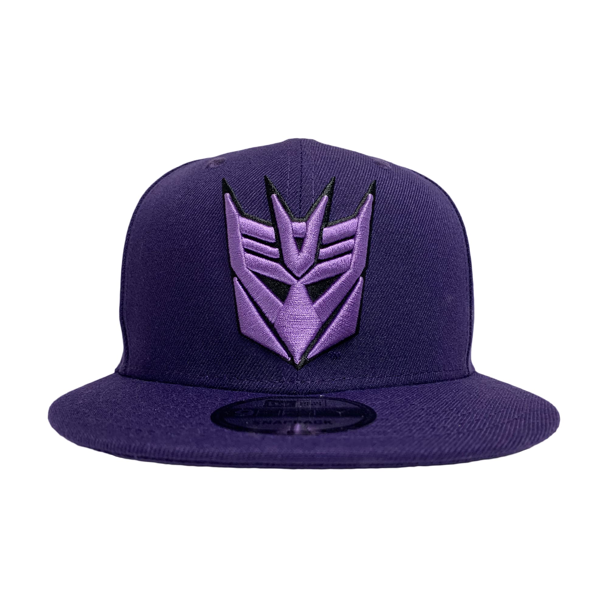 New Era 9FIFTY Transformers Decepticon Logo 80's Cartoon Snapback Hat Cap Purple