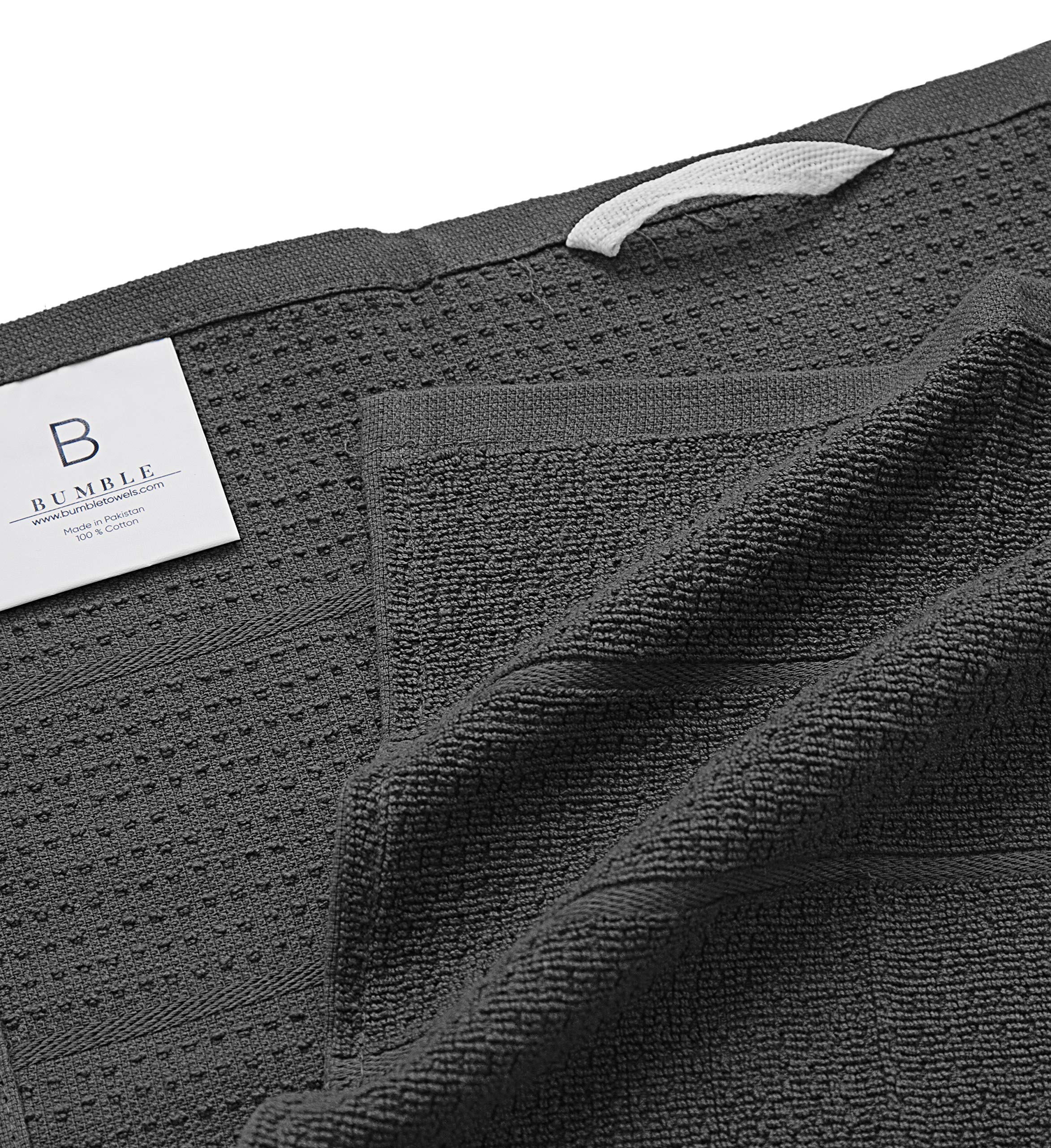 Pack of 8 Premium Kitchen Towels Set - Striped Waffle Yarn Dyed Kitchen Hand Towels - Large, 420 GSM, Ultra Absorbent - Dish Towels for Drying Dishes - Cotton Tea Towels - Kitchen Hand Towels - Grey