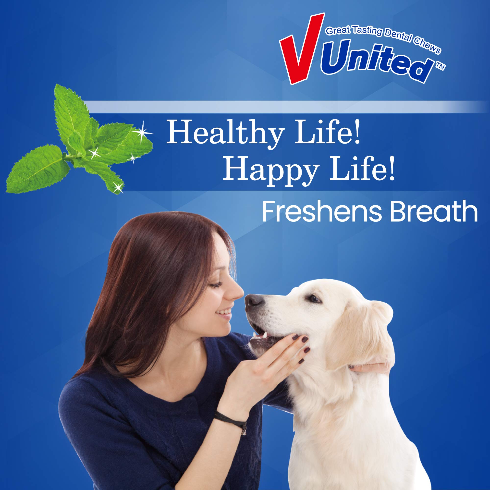 Koowill V United Patented Unique Design All Natural Dental Chew for Dogs (12 Ounce Pouch)