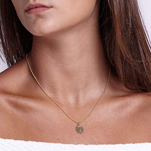 Luca + Danni Miraculous Medal Necklace for Women - Silver Plated Made in USA