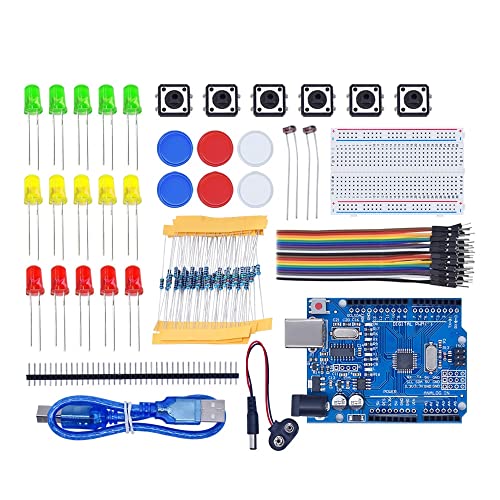 TAOZUYING Starter Kit for +WiFi R3 Original ATMEGA328P Chip CH340G for R3 Development Board DIY Kit School Education Lab (Color : and UNO R3)