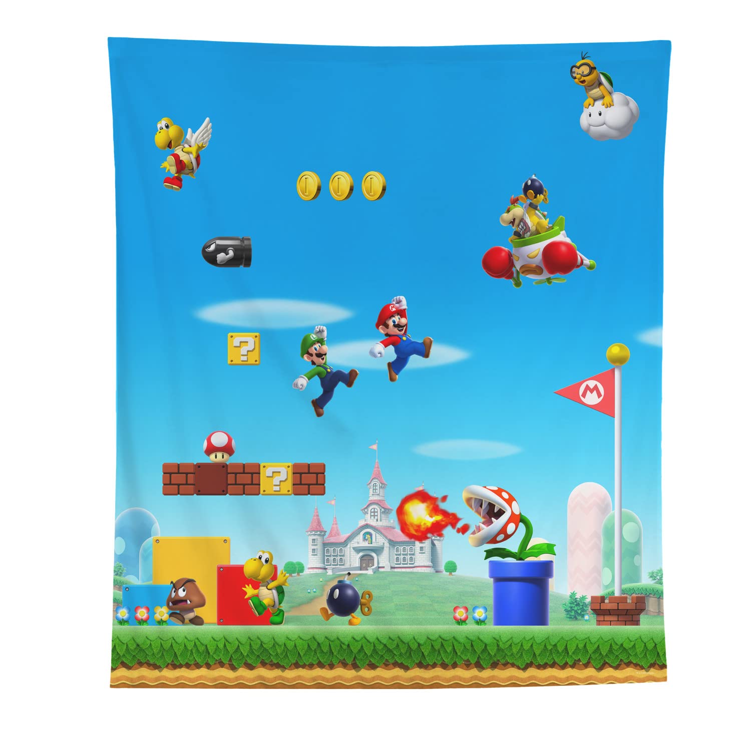 RoomMates TAP5286LG: Nintendo Super Mario Tapestry, 60 inches x 52 inches, Multi-Color