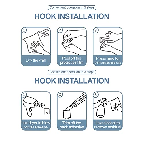 xhuoqdk 6PCS Silicone Toothbrush Hook Silicone Hook Bear Hook Razor Towel Plug Wire Key for Bathroom Living Room Kitchen Office Locker Dormitory Door (Black)