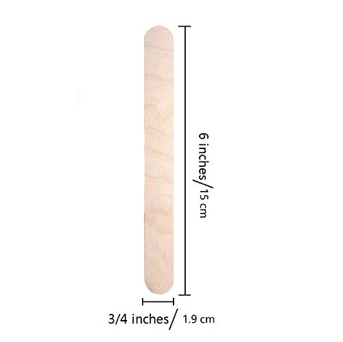Large Wide Wax Sticks Waxing Jumbo Wood Sticks Body Hair Removal Craft Sticks Applicator Spatula 100 Pieces