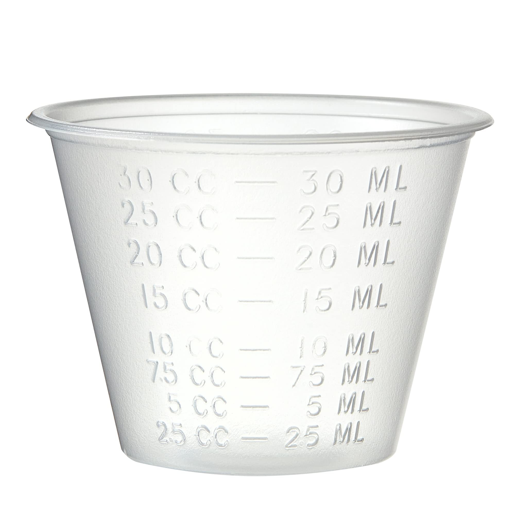 One Ounce Plastic All Purpose Measuring Cups for Medicine, Wine, Paint, Epoxy, Snacks, Crafts, Etc - 100 Cups Per Sleeve (100)