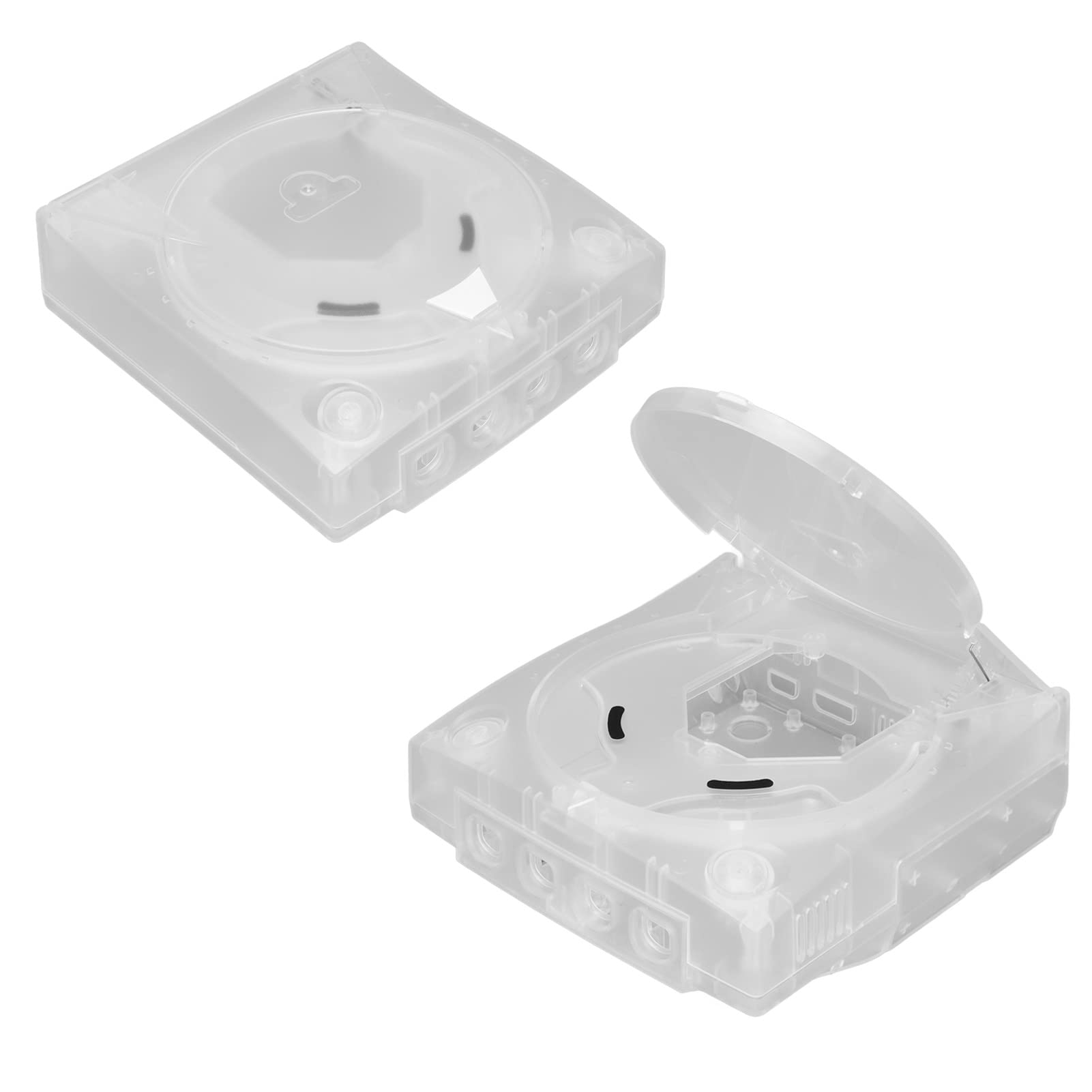 Plastic Housing Shell, Translucent Replacement Protective Case Detachable Retro Shock Absorbing Scratch Resistant Game Console Box for for DC