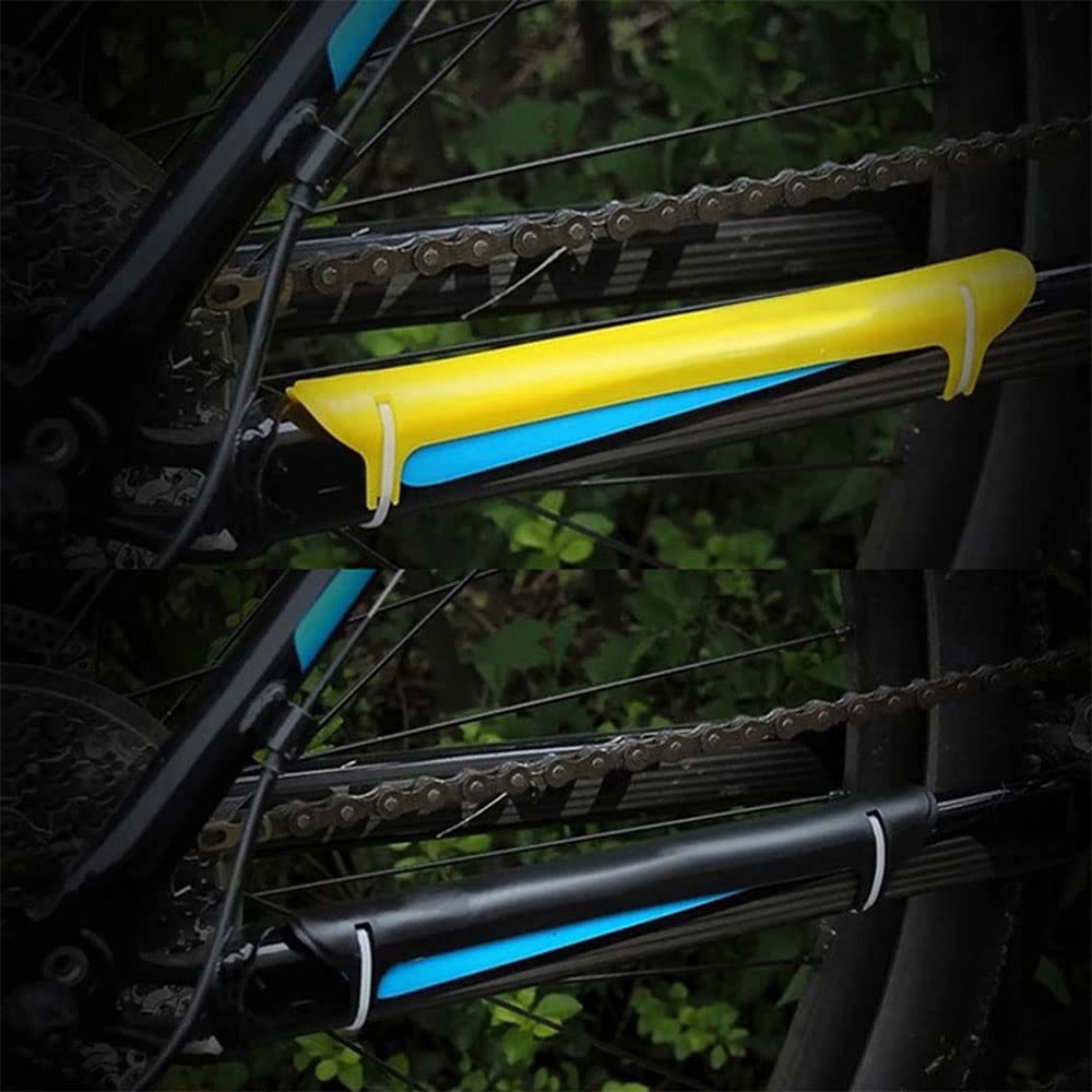 PZRT 2pcs Bicycle Frame Chain Guard 220x20x0.3mm Plastic Protector Guard Pad Mountain Bike Chain Protective Sleeve