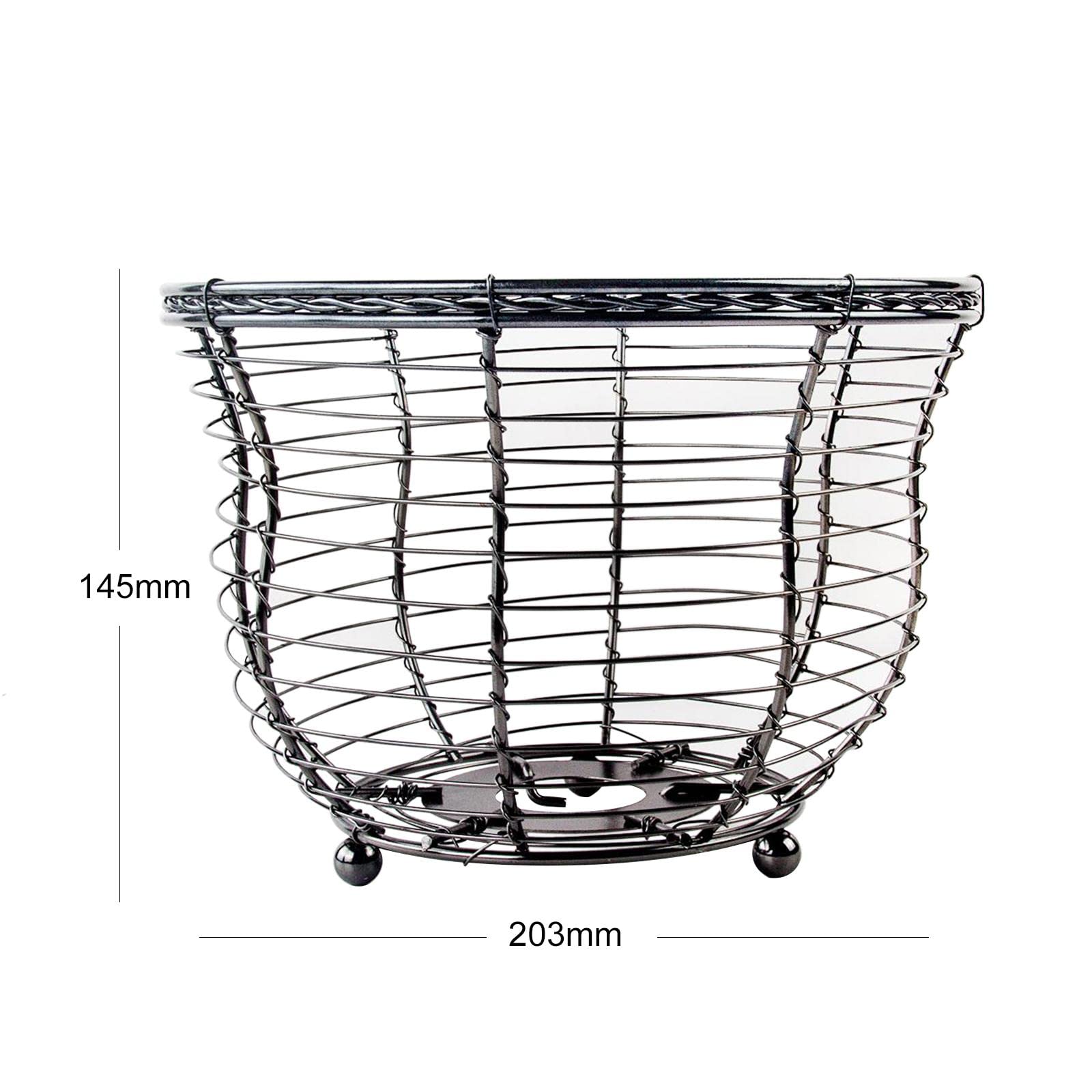 MagiDeal Wire Fruit Bowl, Classic Kitchen Design for Produce Storage Basket Holder, Countertop Decor Organization, Storage Baskets for Bread Snacks