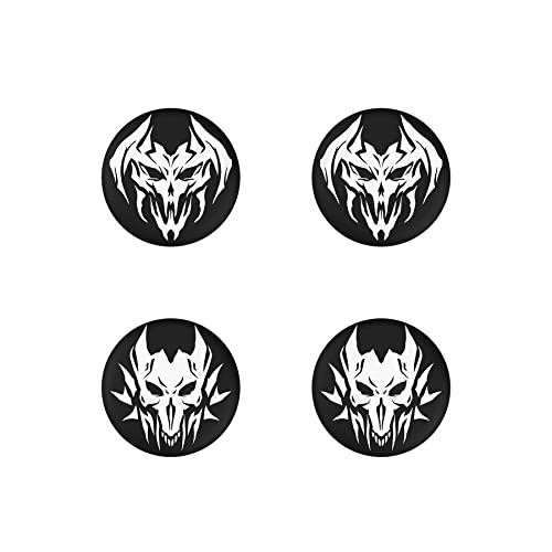 PlayVital Thumb Grip Caps for ps5/4 Controller, Silicone Analog Stick Caps Cover for Xbox Series X/S, Thumbstick Caps for Switch Pro Controller - Lich Demons