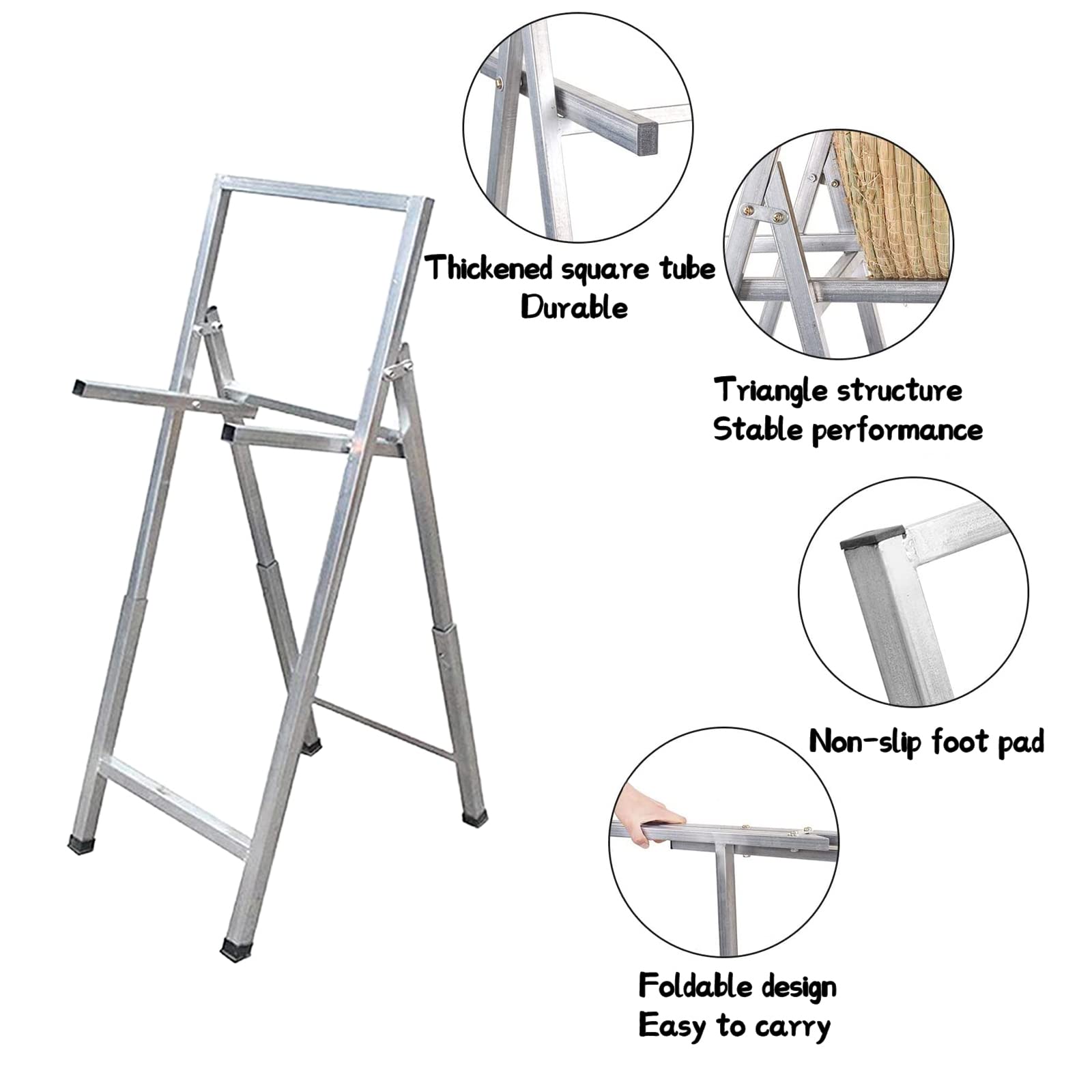 Meuiosd Archery Target Stand ,Folded Archery Target Stand for Grass Target & Point Bag Archery Target