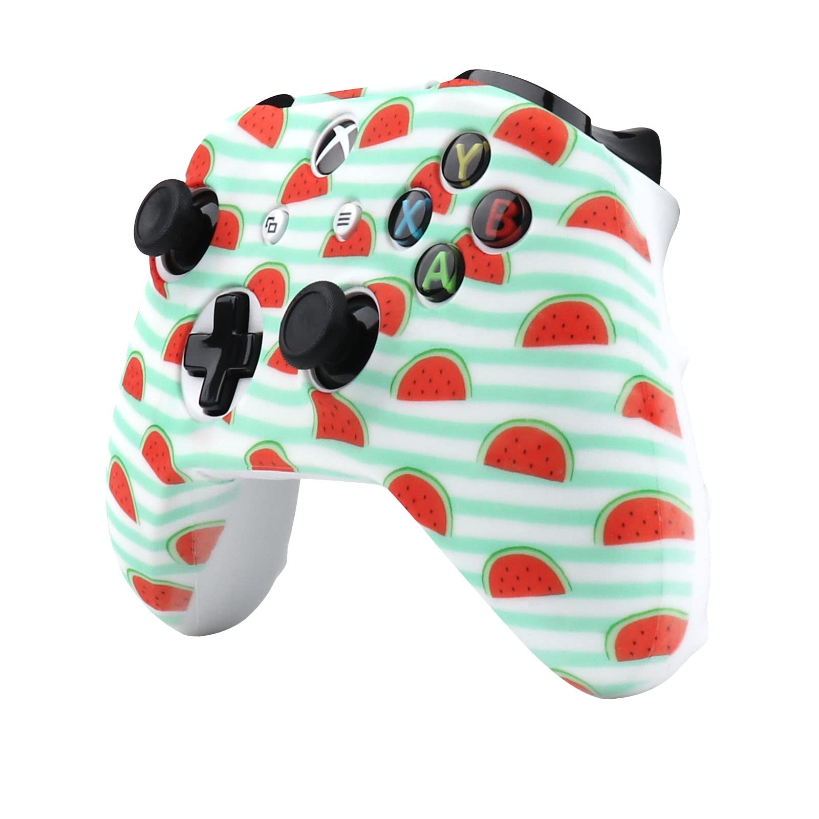 RALAN Fruit Controller Skin for Xbox One, Anti-Slip Silicone Controller Cover Protector Case Compatible for Xbox 1 Wireless/Wired Gamepad Joystick with 8 Cute Thumb Grips Caps