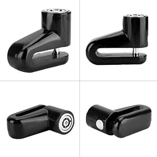 Motorcycle Alarm Padlock Disc Brake Lock Wheel Disk Lock Motorcycle Alarm for Outdoor Motorcycles Bicycles Camping(black)