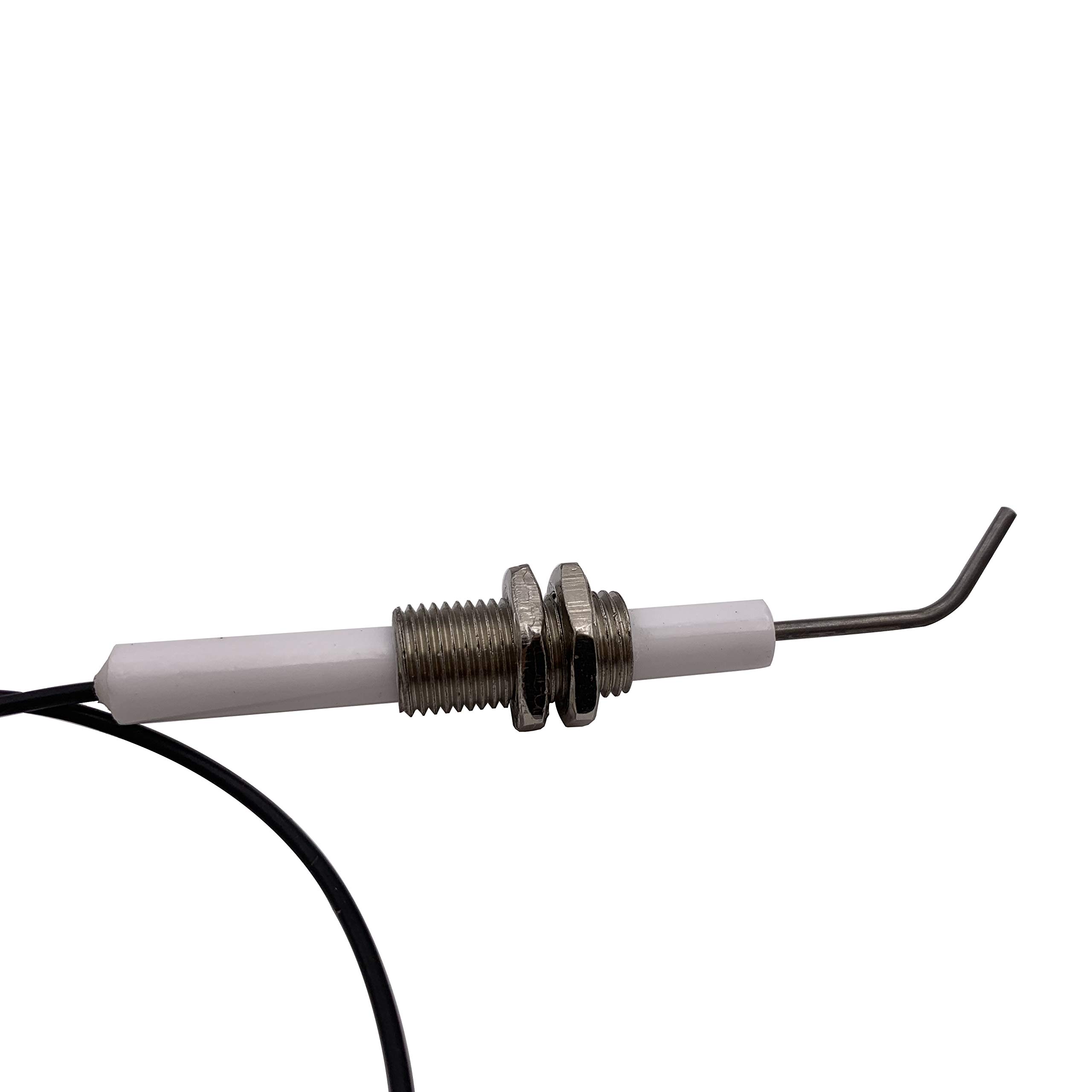 METER STAR Gas Grill/Range/Heater/Grill Igniters,Push Button Piezo Igniter with Threaded Universal Ceramic Electrode Ignition Spark Plug Wire Long 11.8β Electronic Device Set of 2