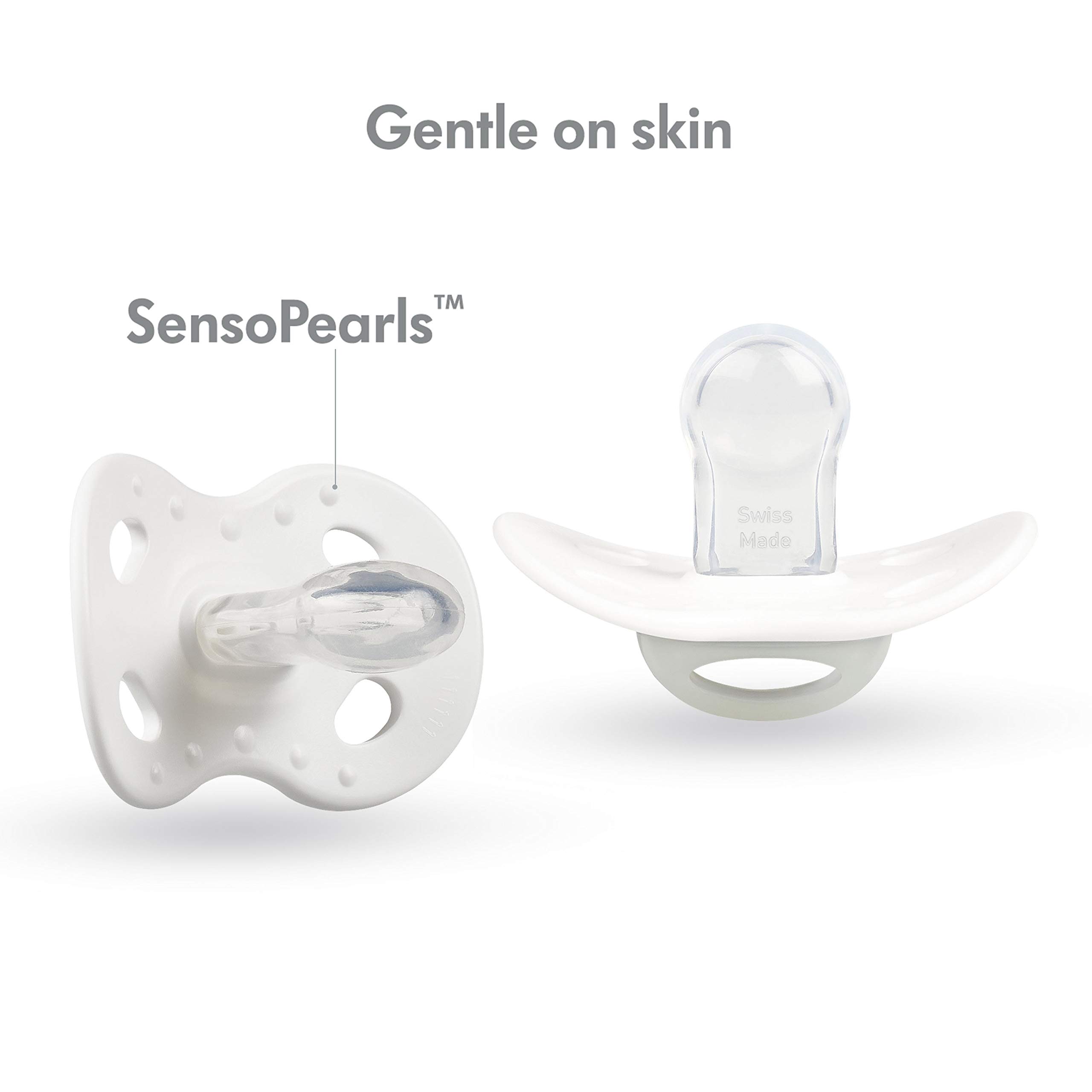 Medela Baby Pacifier | Night - Glow in The Dark | 6-18 Months | 2-Count | Lightweight | BPA-Free | Foxes and Moon with Stars