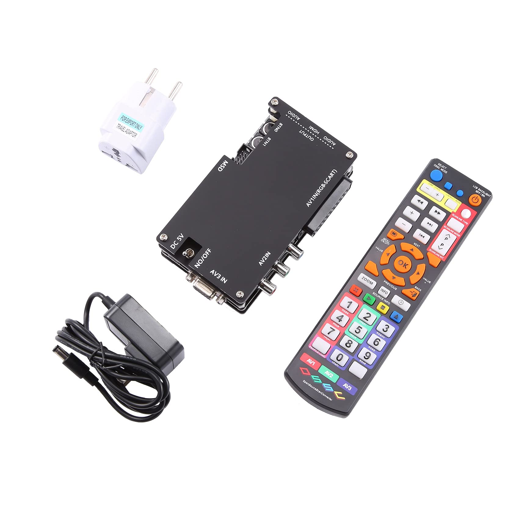 soundness OSSC Converter Kit for Retro Game Consoles PS1 2 Atari, Plug Add EU Adapter