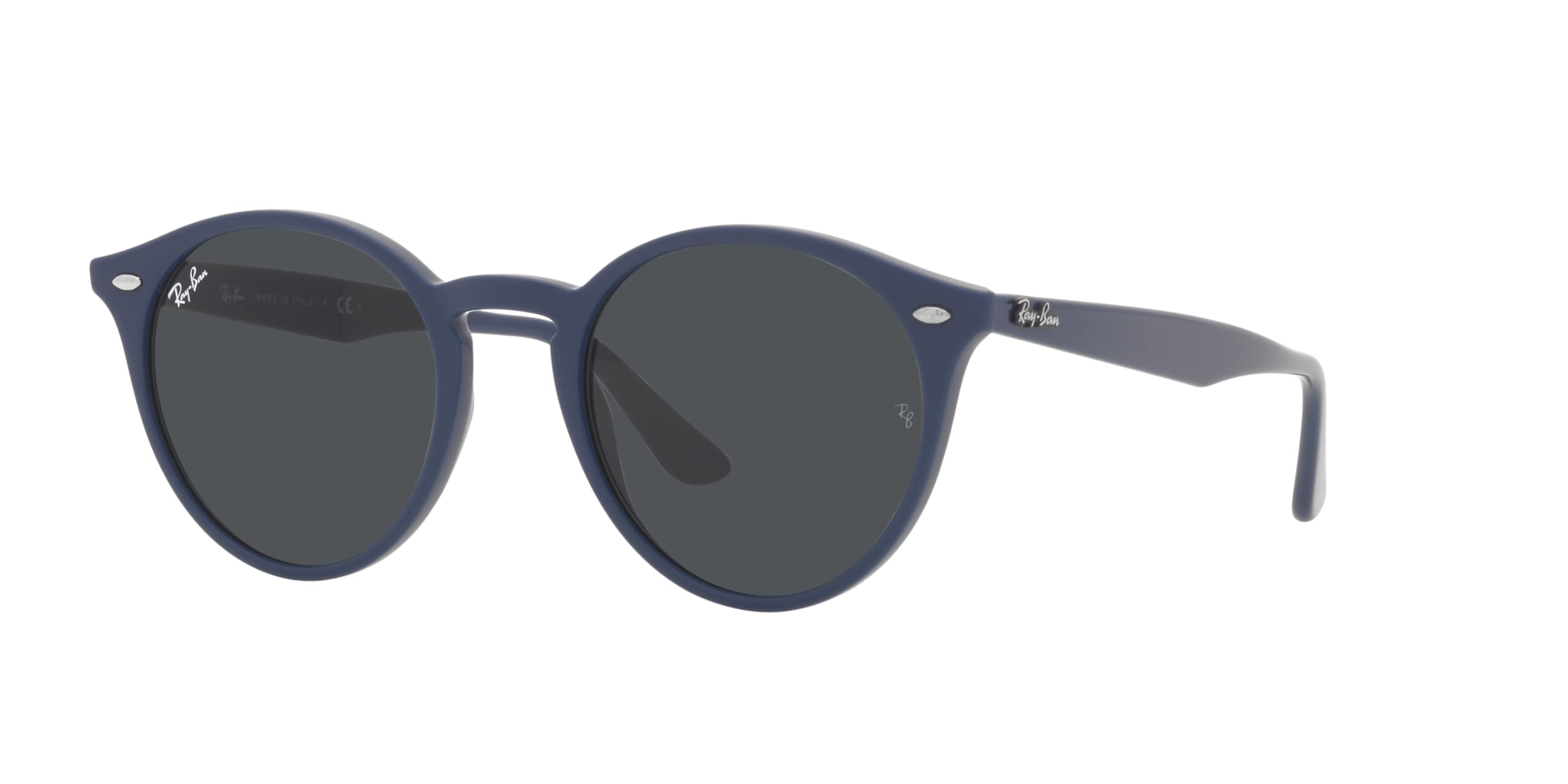 Ray-Ban RB2180 Round Sunglasses, Grey/Dark Blue, 51 mm