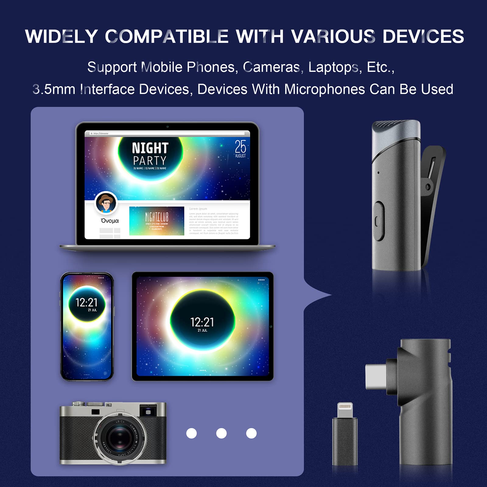 Monstake Wireless Microphone for iPhone, Plug & Play Lavalier Microphone for Vlogging, YouTube, Video Recording, TikTok, Facebook Live Steam, Interview (NO APP or Bluetooth Needed)