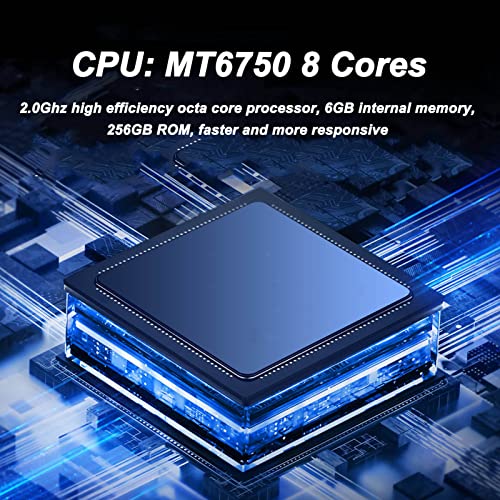 soobu 10in Tablet, 6GB 256GB 100‑240V 8 Cores CPU 4G Network 5GWIFI Calling Tablet for Travel (US Plug)