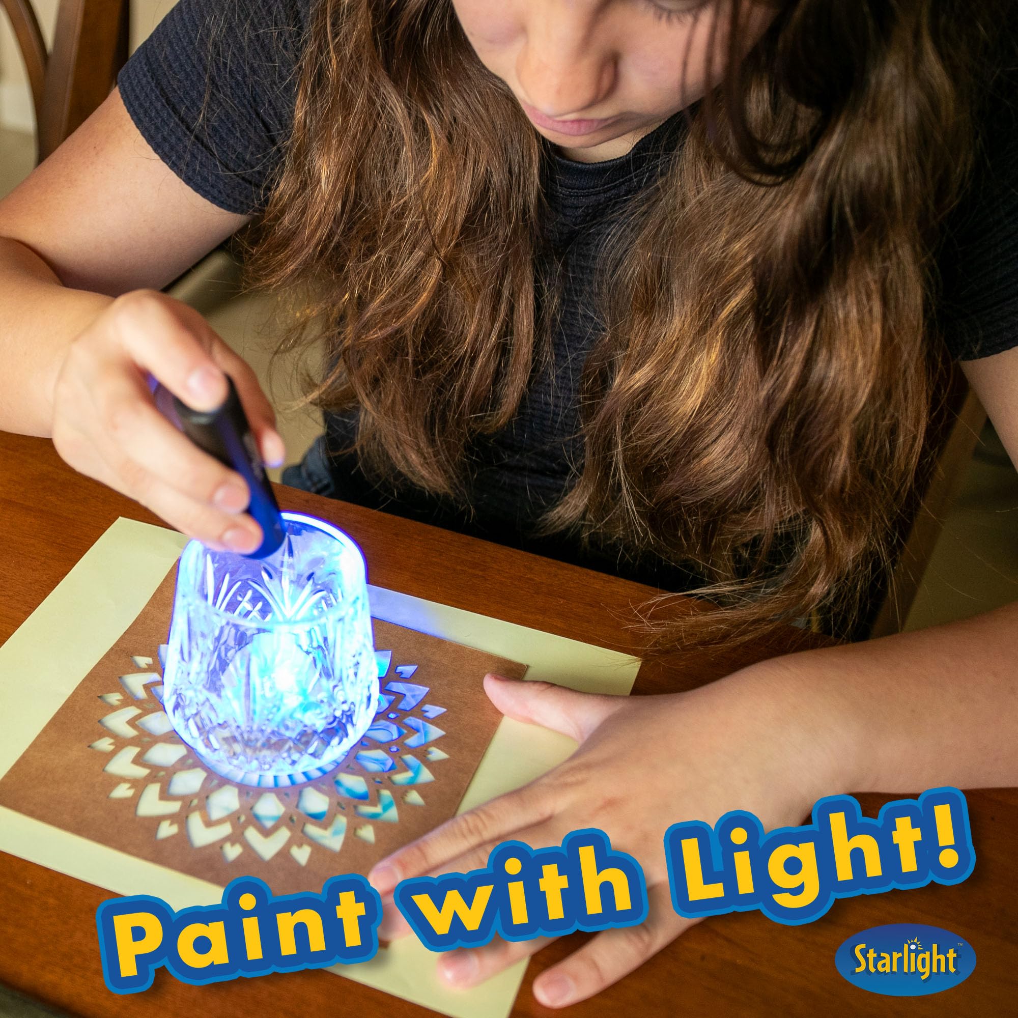 Starlight Cyanotype Kit | Instant 8"x10" Cyanotype Paper β No Water Needed | Sun Printing Kit for Kids, Crafts & Science β 20 Sheets of Sun Paper