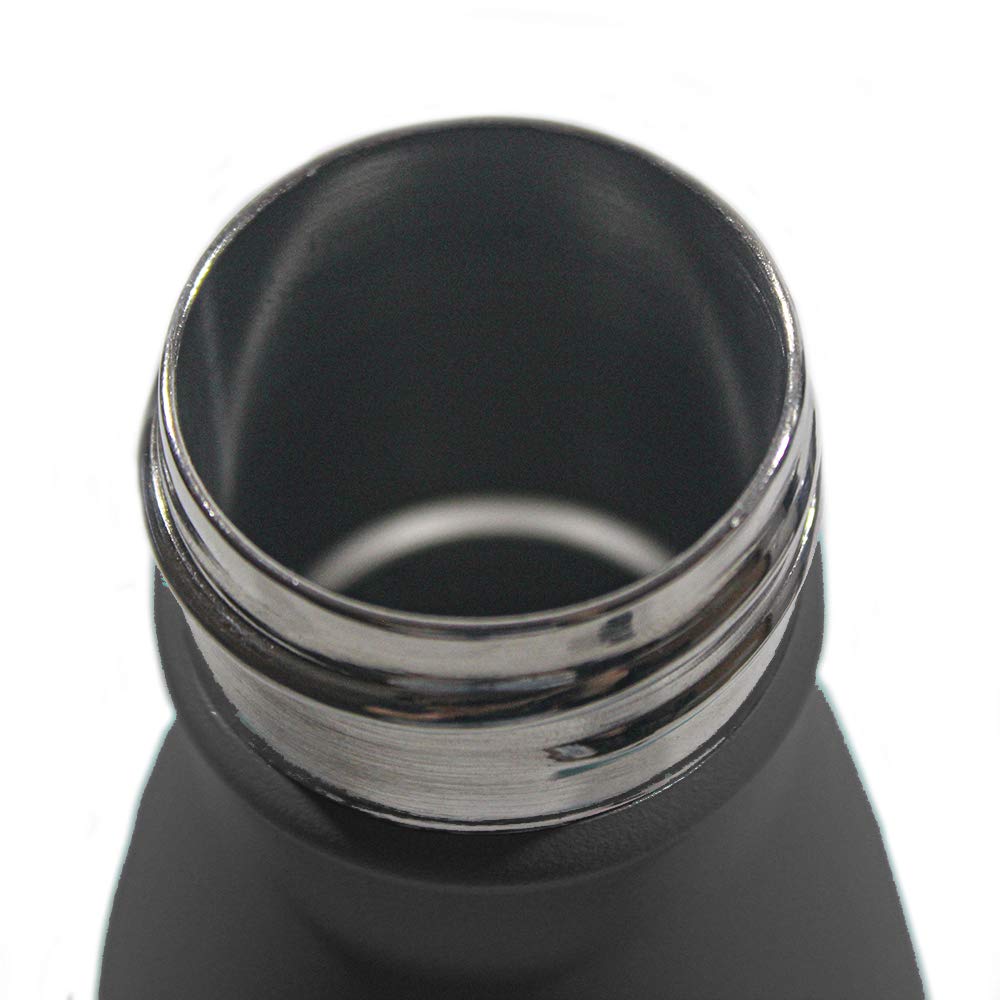 LaserGram Double Wall Stainless Steel Water Bottle, Skateboarding, Personalized Engraving Included (Black)