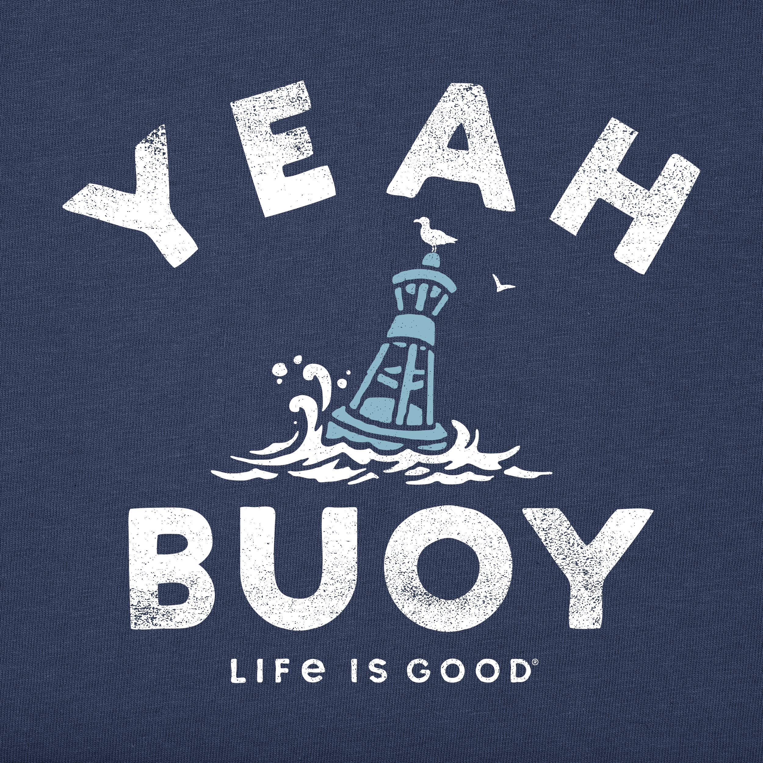 Life is Good Women's Crusher Graphic T-Shirt Yeah Buoy, Darkest Blue, XXX-Large