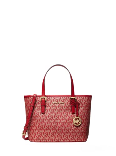 MICHAEL KORS Jet Set Travel Extra-Small Logo Top-Zip Tote Bag (Chili Gold)