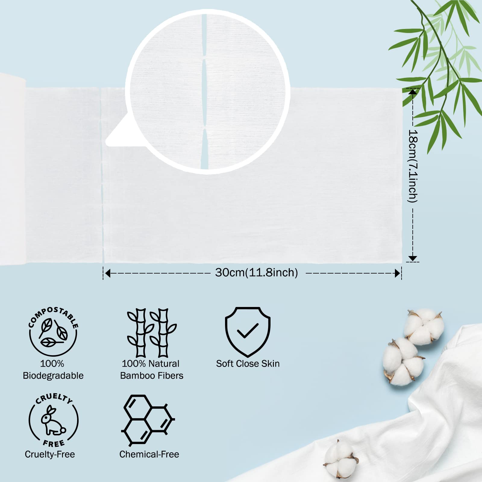 TDIAPERS Cloth Diapers Liners, Disposable Fragrance Free and Chlorine Free Cloth Diaper Inserts, 4 Rolls 400 Sheets