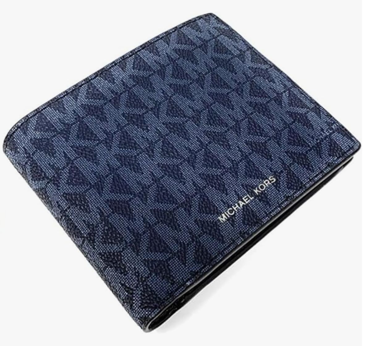 Michael Kors Mens Logo Belt and Billfold 3 in 1 Wallet Gift Box Set (Admiral)