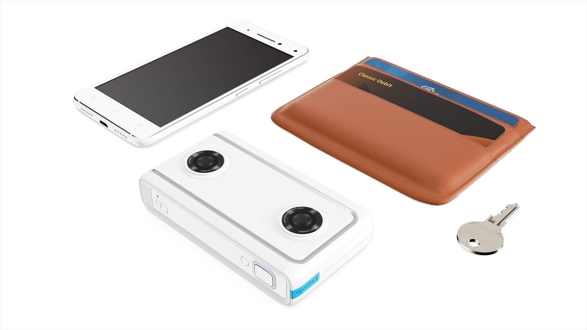 Lenovo Mirage Camera with Daydream, VR-Ready Photo and Video Camera, Integration with YouTube and Google Photos, Smartphone Compatibility, Moonlight White (Renewed)