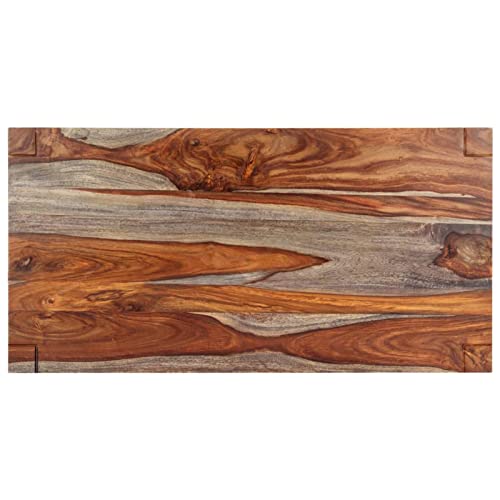 Tidyard Wooden Dining Table Sheesham Wood Dinner Table Gray for Kitchen, Dining Room, Cafe, Bar, Restaurant, Home Furniture 46.5 x 23.6 x 29.9 Inches (L x W x H)